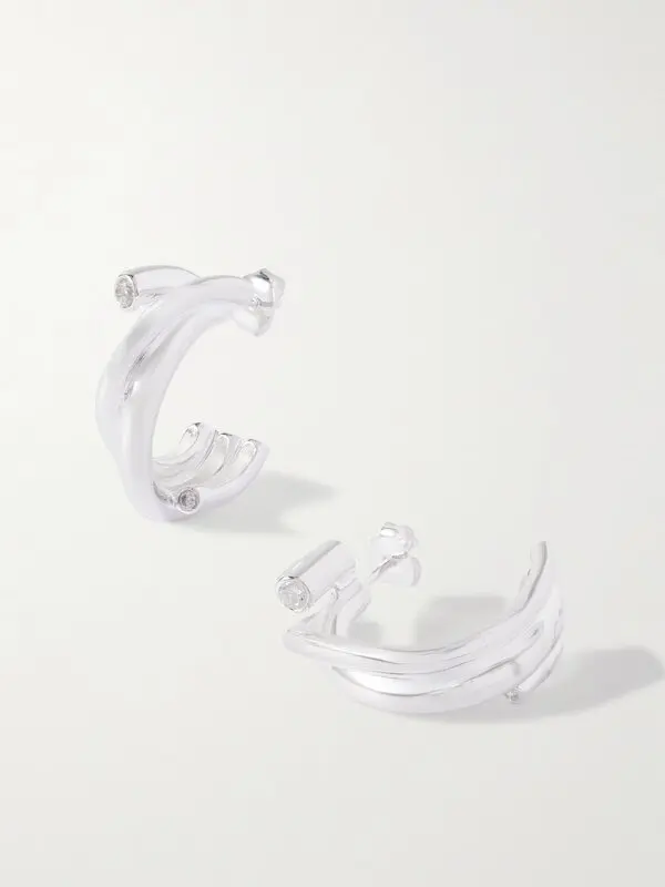 Completedworks Recycled & Cubic Zirconia Hoop Earrings