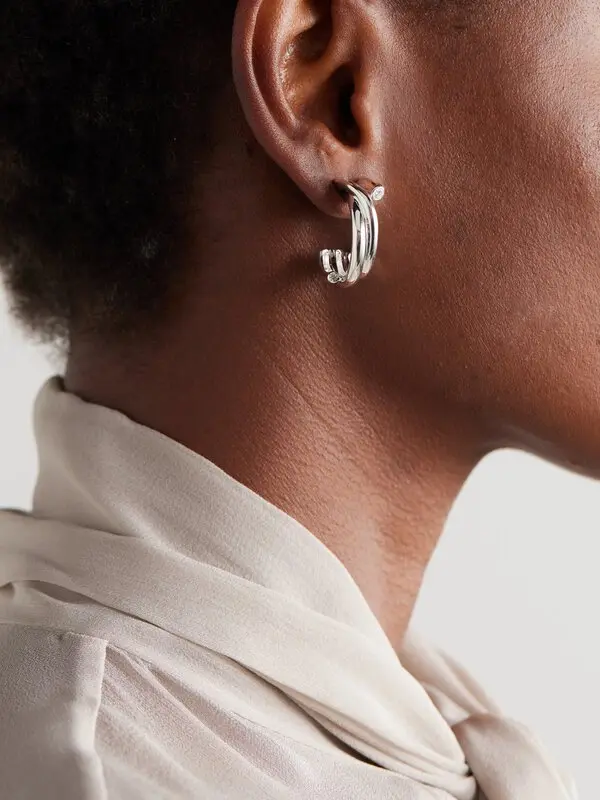 Completedworks Recycled & Cubic Zirconia Hoop Earrings