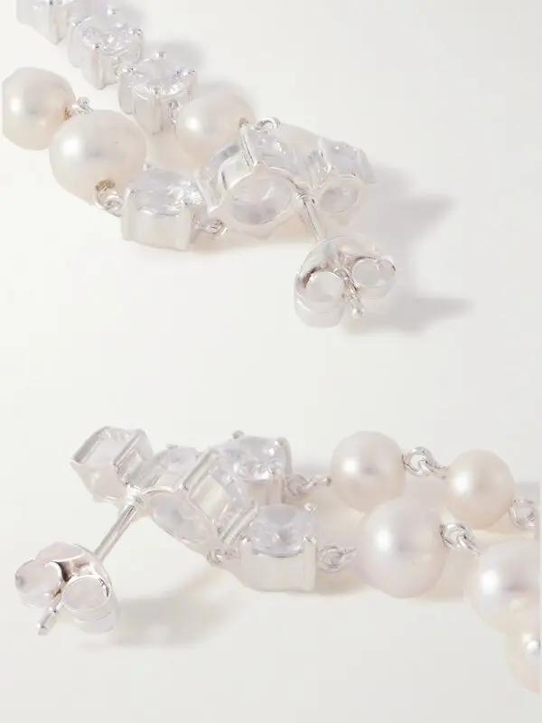 Completedworks Recycled Pearl And Zirconia Earrings