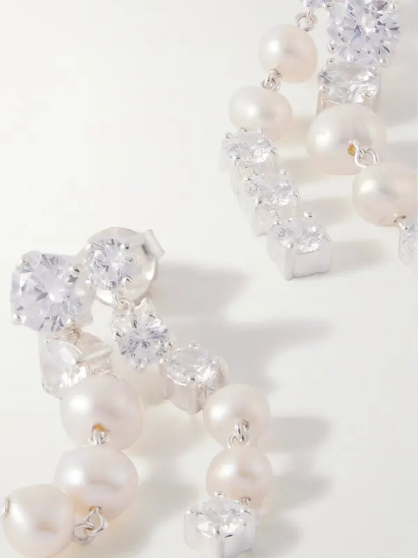 Completedworks Recycled Pearl And Zirconia Earrings