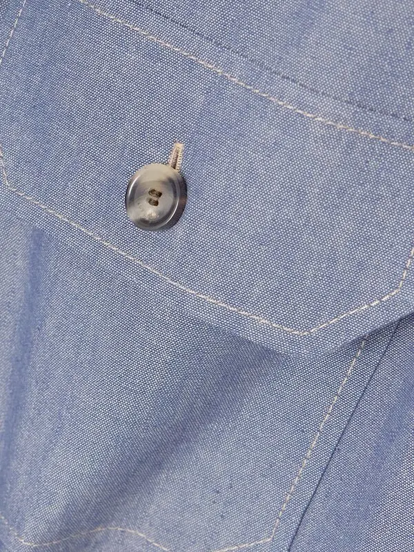 Loro Piana Annalisa Cotton And Cashmere-blend Shirt - Blue