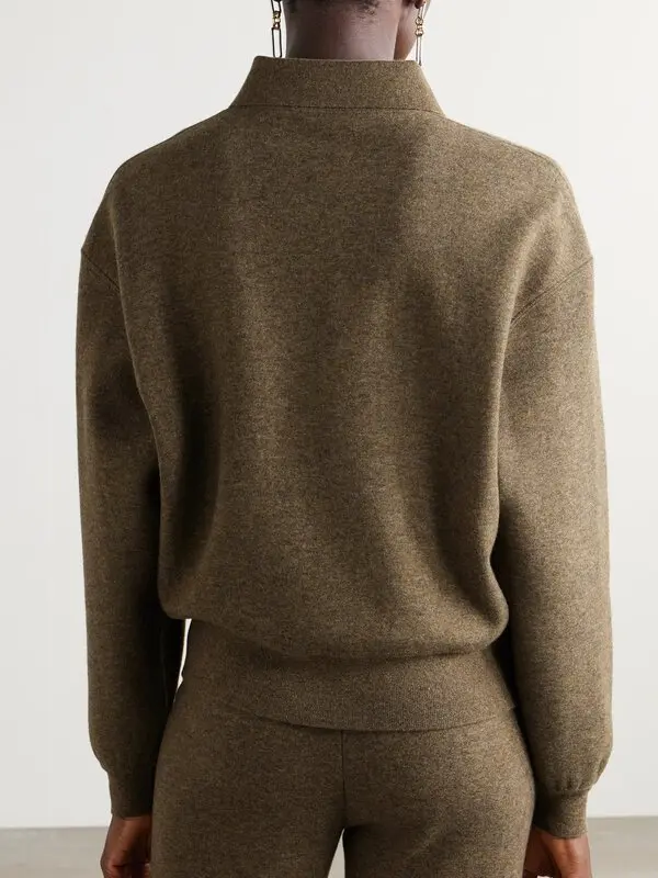 Loro Piana Cashmere-blend Polo Sweater - Green