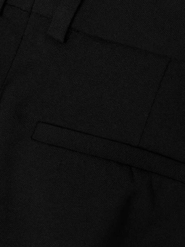 JOSEPH Pleated Straight-leg Pants - Black