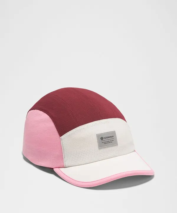 Lululemon Multi-panel Running Cap - Light Ivory/burgundy Bay/candy Cloud