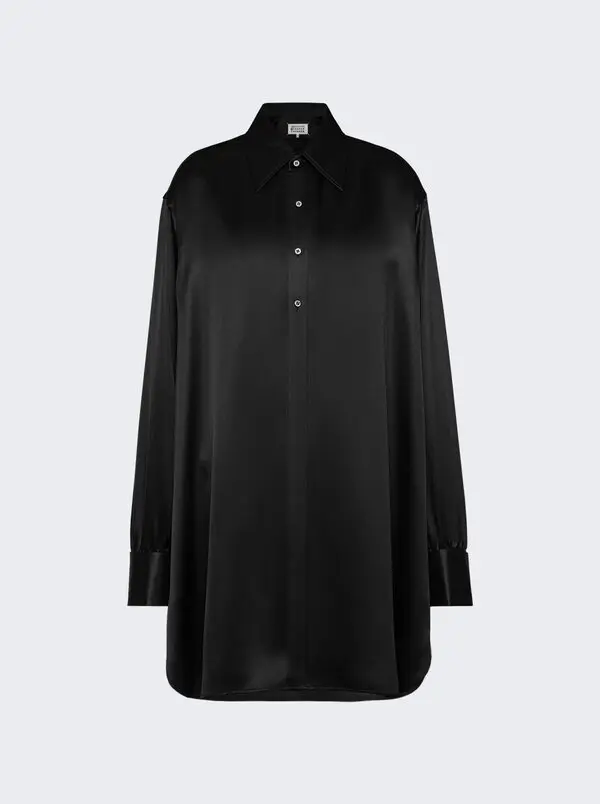 MAISON MARGIELA Long Silk Shirt - Black