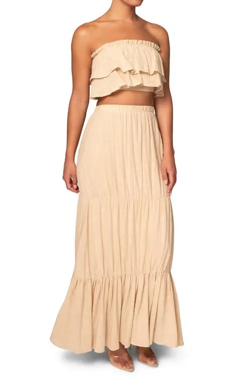 JLUXLABEL By The Sea Strapless Crop Top & Maxi Skirt Set