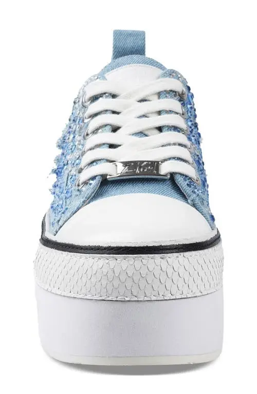 ZIGI Koralay-2 Embellished Platform Sneakers - Blue/ Multi