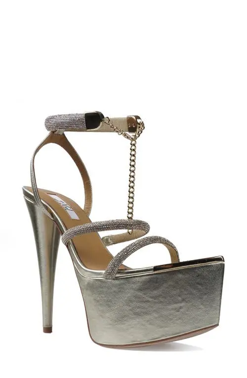 ZIGI Blanche Crystal-embellished Platform Sandal - Gold