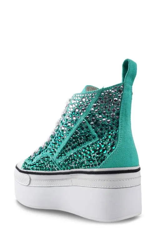 ZIGI Carmensa-2 Embellished High-top Sneakers - Green