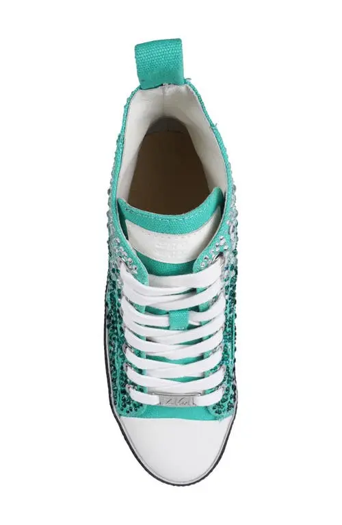 ZIGI Carmensa-2 Embellished High-top Sneakers - Green
