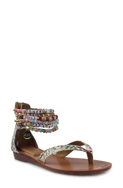 ZIGI Fabella Ankle Strap Sandal - Tan Multi Fabric