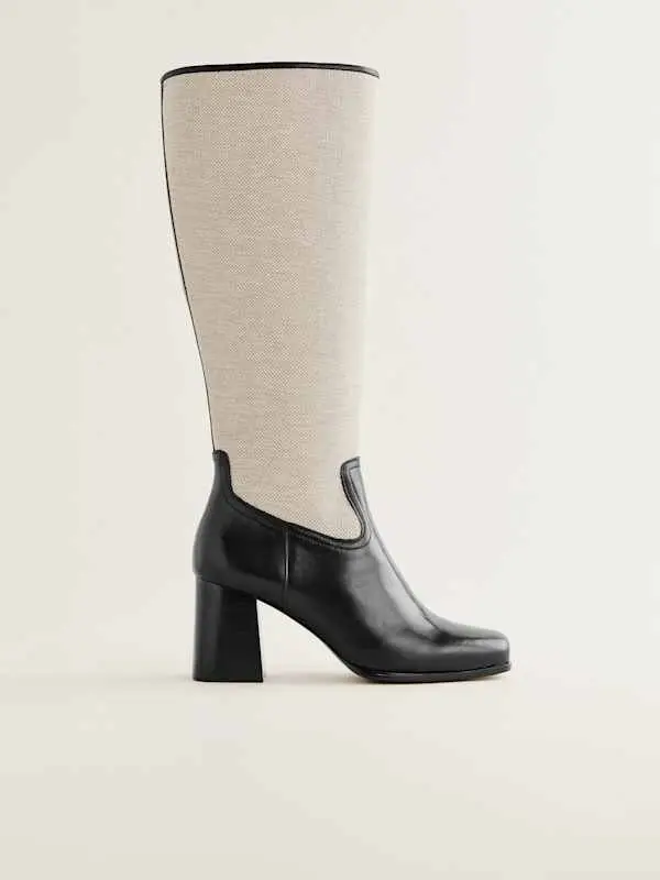 REFORMATION Frederique Knee High Boots - Black