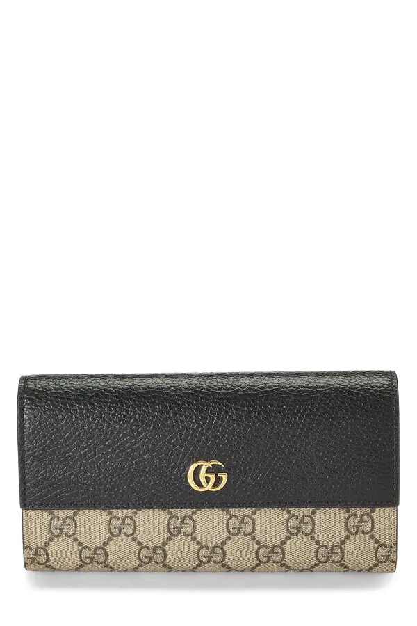 Gucci Original Gg Supreme Canvas Continental Wallet - Black
