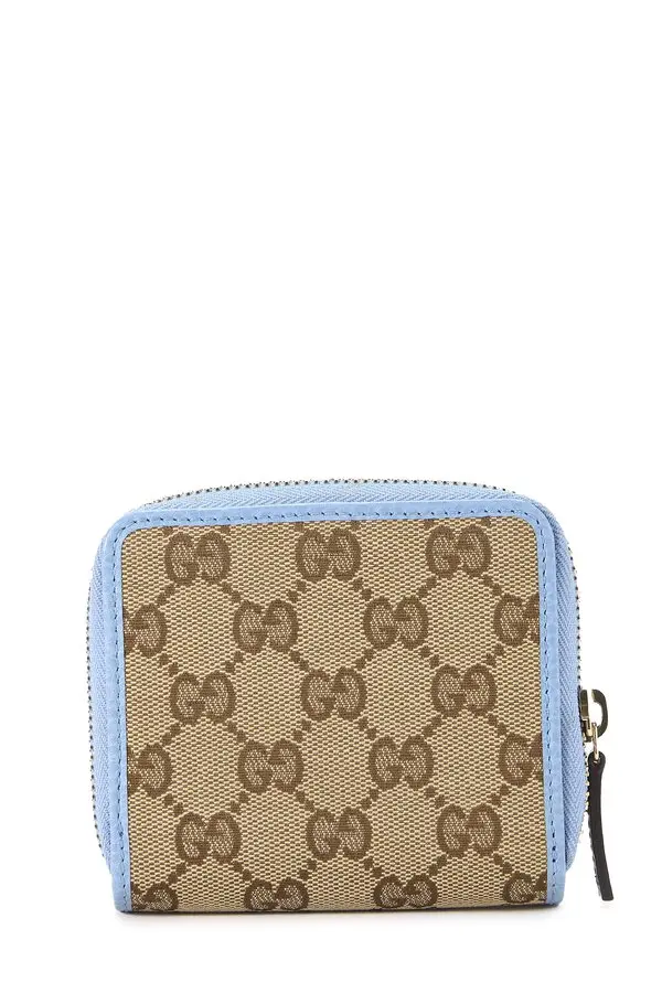 Gucci Original Gg Canvas French Zip Around Wallet - Blue