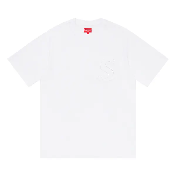 Supreme Laser Cut S Logo Pocket Tee - White