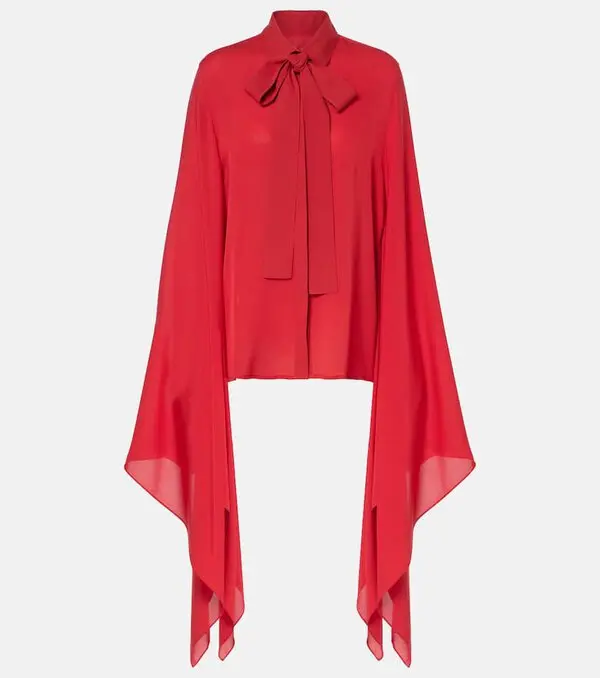 Elie Saab Tie-neck Blouse - Red