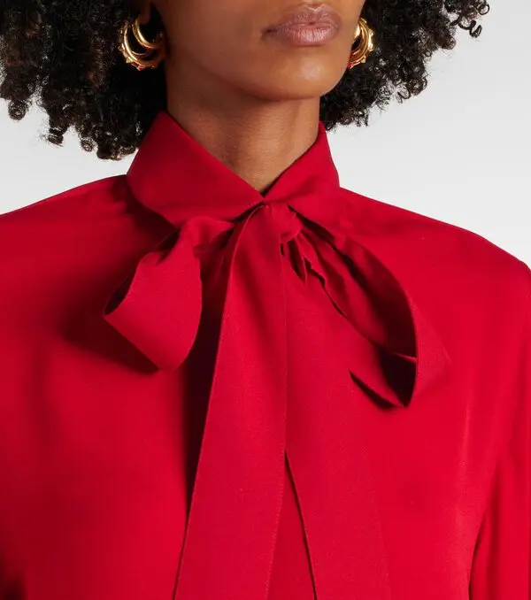 Elie Saab Tie-neck Blouse - Red
