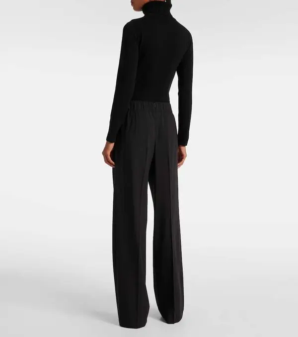 Dolce & Gabbana Wool Straight Leg Trousers