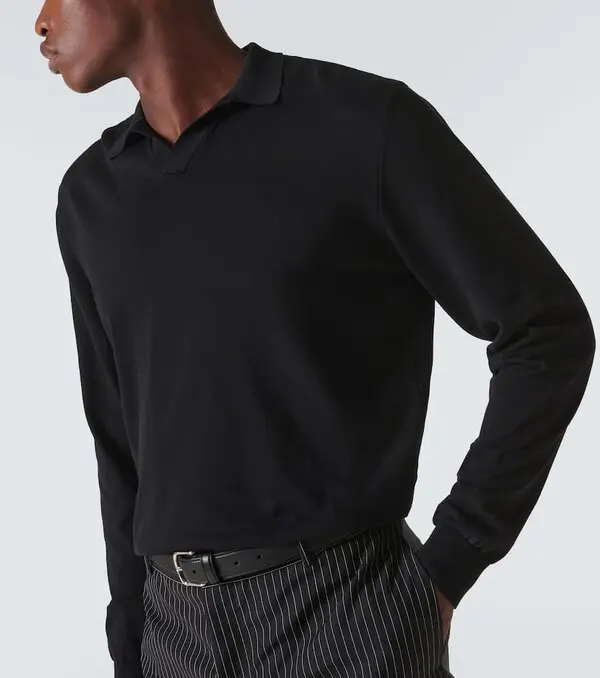 Rubinacci Amalfi Cotton Polo Shirt - Black