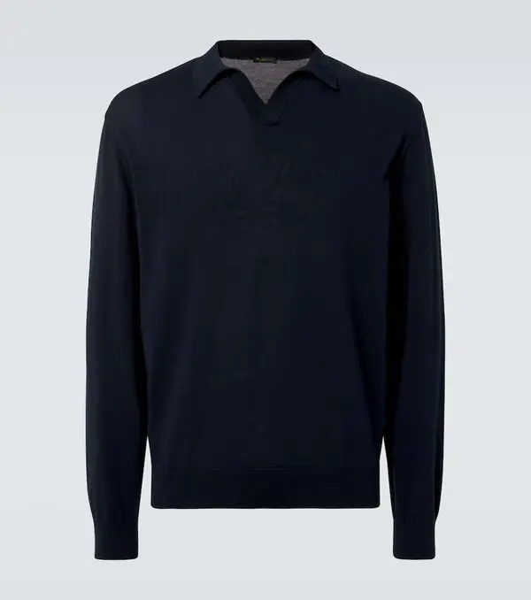 Rubinacci Amalfi Cotton Polo Shirt - Blue