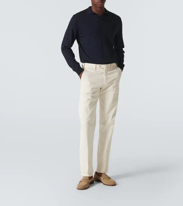 Rubinacci Amalfi Cotton Polo Shirt - Blue