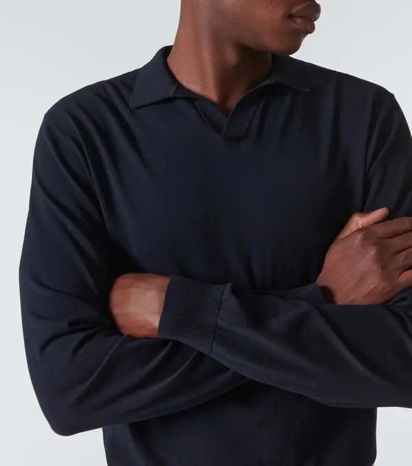 Rubinacci Amalfi Cotton Polo Shirt - Blue