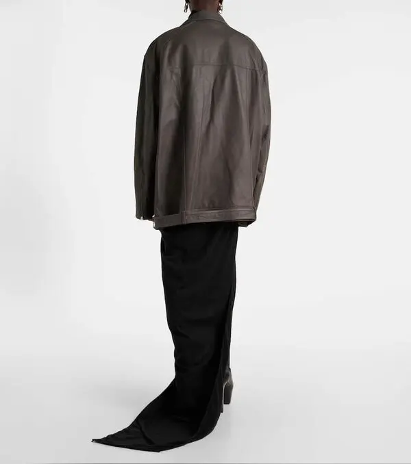 Rick Owens Oversized Leather Jacket