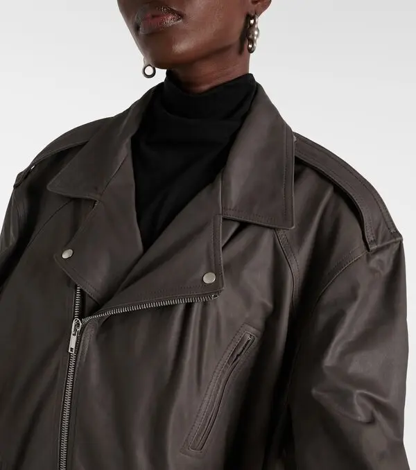 Rick Owens Oversized Leather Jacket