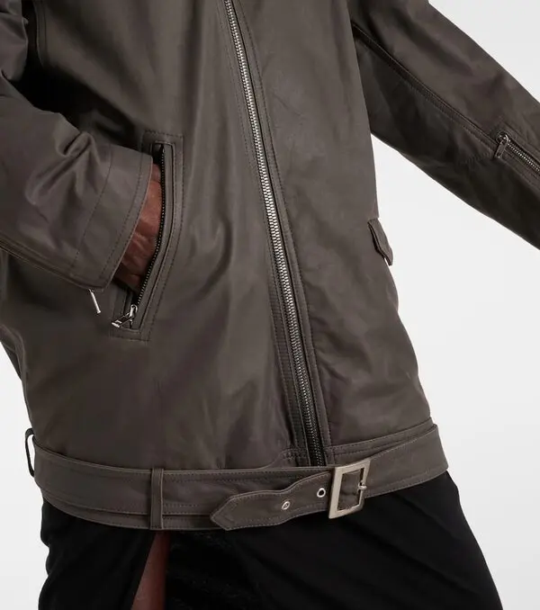 Rick Owens Oversized Leather Jacket