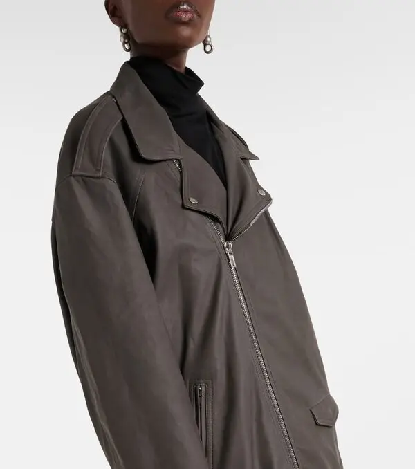Rick Owens Oversized Leather Jacket