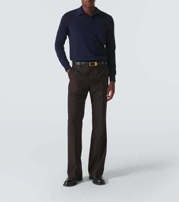 Rubinacci Cashmere Polo Shirt - Blue