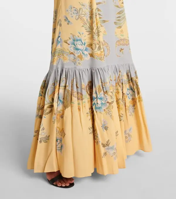 Etro Floral Crêpe De Chine Maxi Dress