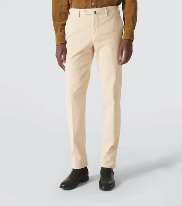 SLOWEAR Cotton Corduroy Slim Pants - Neutrals