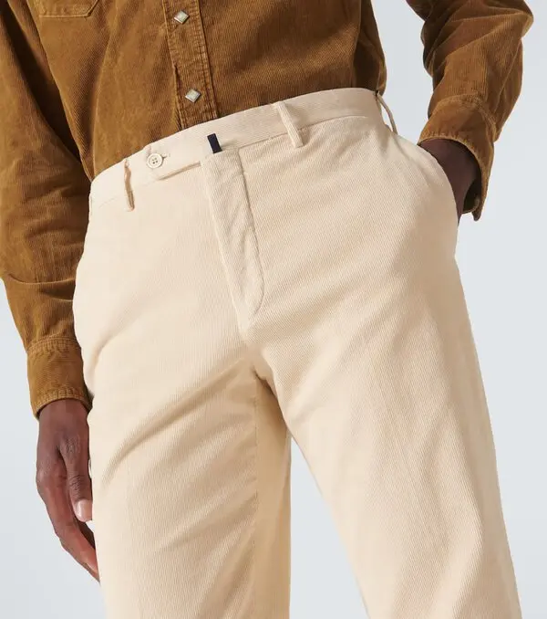 SLOWEAR Cotton Corduroy Slim Pants - Neutrals