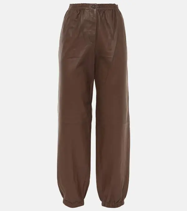 JOSEPH Leather Sweatpants