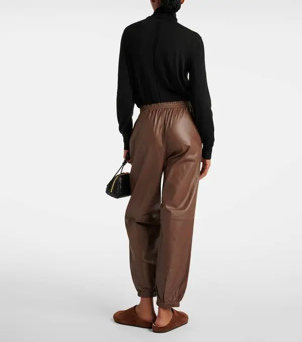 JOSEPH Leather Sweatpants