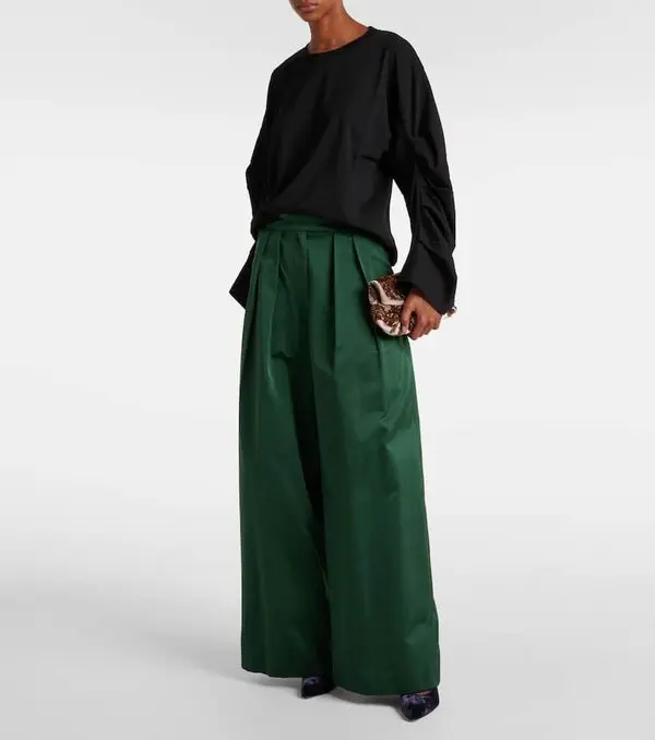 Dries Van Noten Ruched Cotton Jersey Sweatshirt - Black
