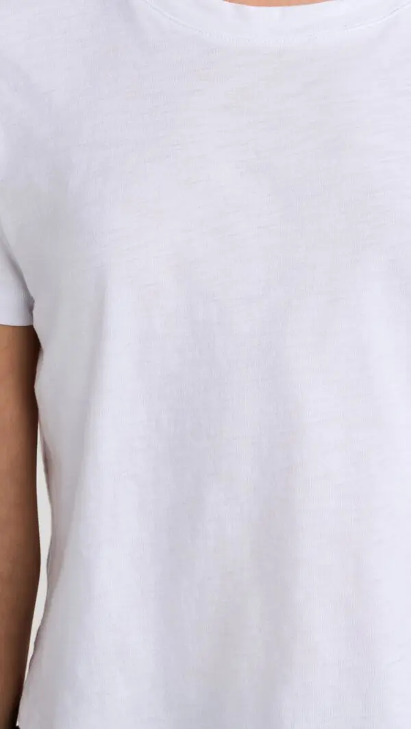 Madewell Boxy Crop Tee In Soft Slub - Eyelet White