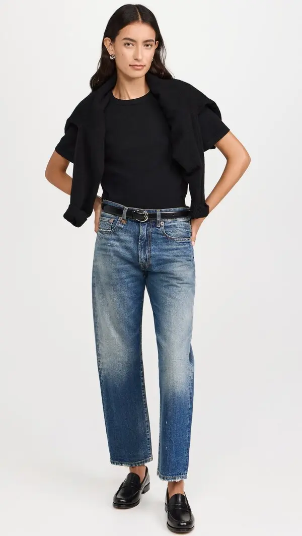 Rails Cotton Cashmere Crewneck Tee - Black
