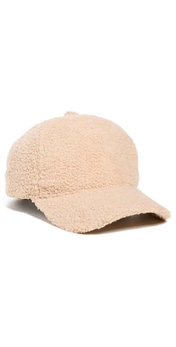 Sherpa Baseball Cap Hatattack Faux Fur Tan OS Adjustable MSRP $64 1-29HA0637.jpg?v=1714597079 main image 4