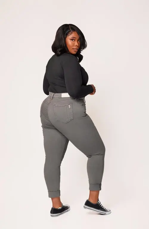 SLINK JEANS High Waist Ankle Boyfriend Jeans