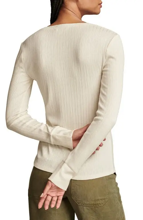 Lucky Brand Ribbed Henley - Tofu