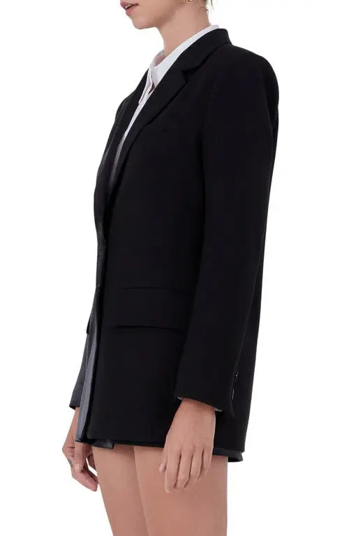 Endless Rose Mixed Media Blazer