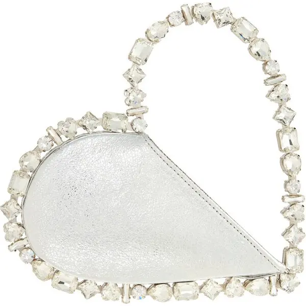L’ALINGI Love Crystal Top Handle Bag - Silver