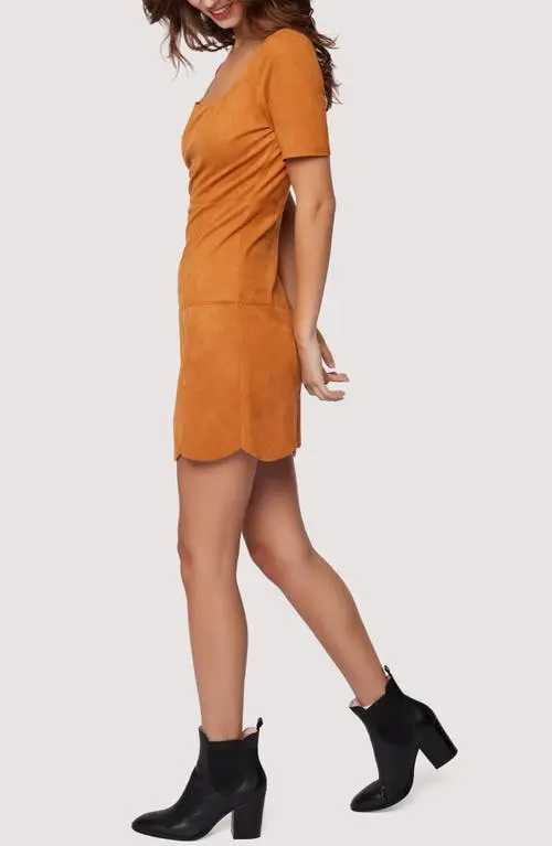 LOST + WANDER Amore Faux Suede Minidress