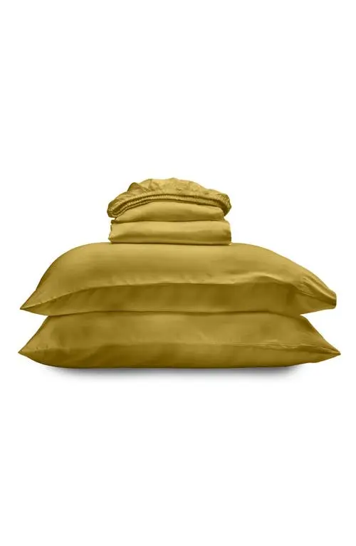 ETTITUDE Luxe Sateen+ Sheet Set - Brass