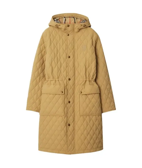 Burberry Quilted Nylon Parka - Flax/sand
