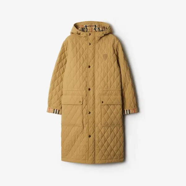 Burberry Quilted Nylon Parka - Flax/sand
