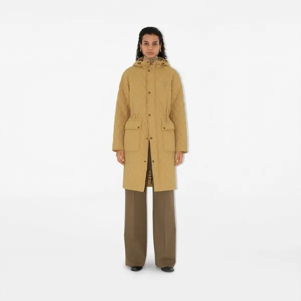 Burberry Quilted Nylon Parka - Flax/sand