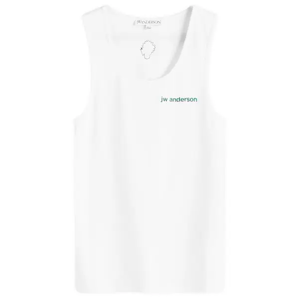 JW Anderson Chest Logo Embroidery Vest - White